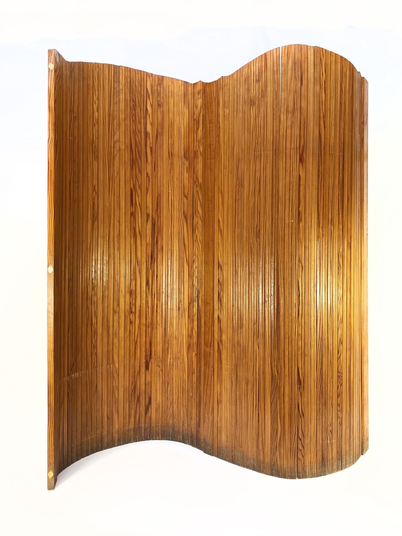 Lot N°191 - BAUMANN Paravent en lamelles de bois modulable. Tr ...