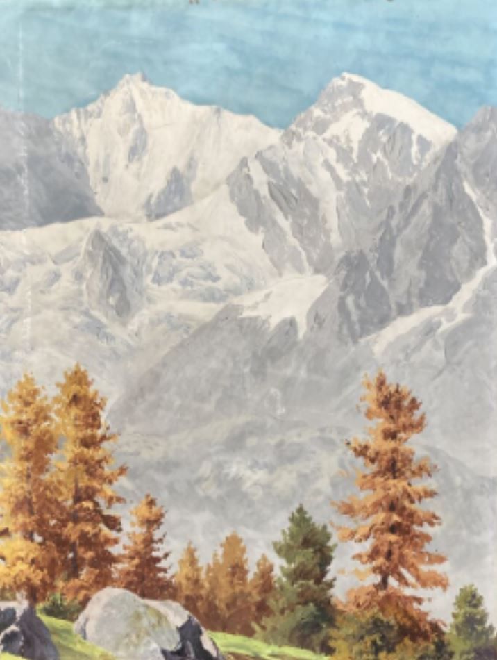 Lot N°185 - Huile sur isorel signée Jacques Fourcy, intitulée Vue du Mont-Blanc - Résultat du 05 ...